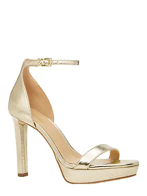 Michael Kors Margot Metallic Platform Sandals - Gold