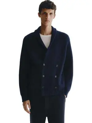 LISA YANG Lisa Yang Lyle Cardigan Jacket Navy