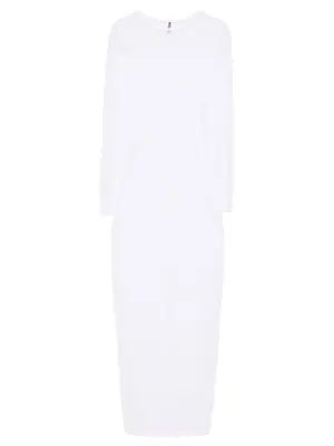 MAISON CLOSE Flashback Long-sleeve Midi Dress - White