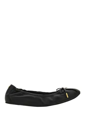 FERRAGAMO Ferragamo Leather Ballerina Shoes Black