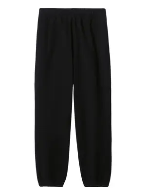 Burberry Checked Cotton Track Pants - Black