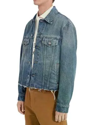 MAISON MARGIELA Cotton Denim Jacket - Blue
