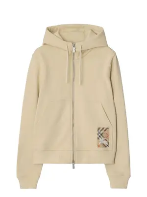 Burberry Cotton Jersey Hoodie - Neutrals