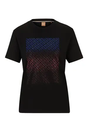 BOSS Crystal-embellished Monogram T-shirt - Black