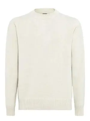 Boggi Milano Crew-neck Cashmere Sweater - White