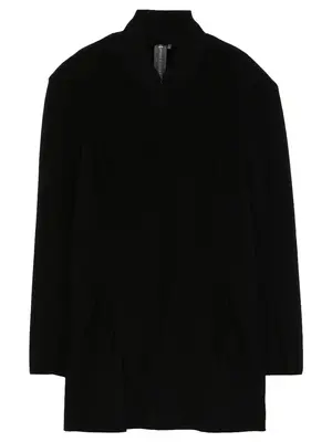 Norma Kamali Shoulder-pads Zip Mini Dress - Black