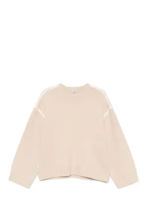 TOTÊME TOTEME Embroidered-Trim Sweater