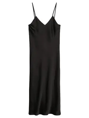 Norma Kamali Bias-cut Slip Midi Dress - Black