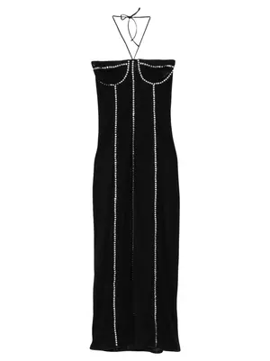 Oseree Gem Midi Dress - Black