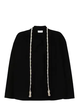 LEMAIRE Embroidered Ascot Blouse - Black