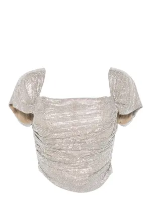 Giuseppe Di Morabito Crystal-embellished Top - Neutrals
