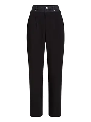 Karl Lagerfeld Double-waist Trousers - Black