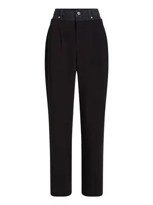 Karl Lagerfeld Double-waist Trousers - Black