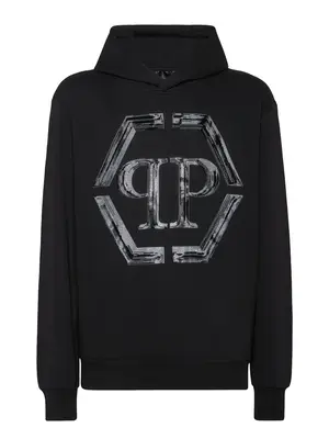 Philipp Plein Strass Hexagon Hoodie - Black