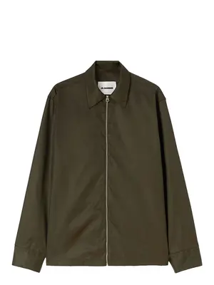 JIL SANDER Zip-up Shirt Jacket - Green