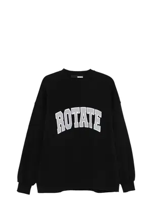 ROTATE BY BIRGER CHRISTENSEN Logo-embroidered Sweatshirt - Black