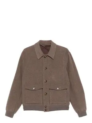 Canali Wool Padded Jacket - Brown
