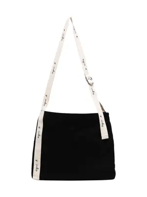 AGNÈS B. Logo-patch Canvas Tote Bag - Black