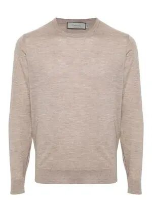 Canali Fine-knit Wool-cashmere Sweater - Brown