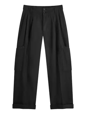 You Must Create Grease Wide Leg Trousers - Black