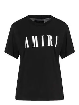 Amiri Logo-Print Cotton T-Shirt Black