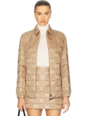 Moncler Zip Up Jacket - Tan
