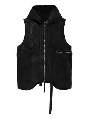 Boris Bidjan Saberi Padded Hooded Vest - Black