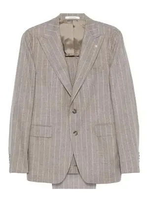Tagliatore Pinstriped Suit - Grey