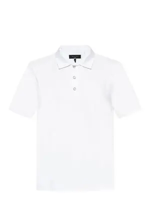 Rag & Bone Pima Cotton Polo Shirt - White