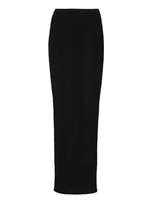 NENSI DOJAKA Fine-ribbed Maxi Skirt - Black
