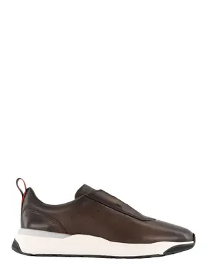 Santoni Leather Sneakers - Brown