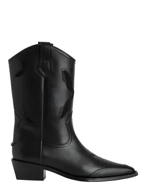 Zadig&Voltaire 45mm Cara Western Boots - Black
