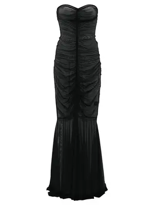 Norma Kamali Strapless Fishtail Gown - Black