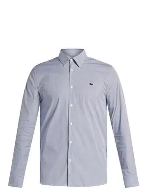 Lacoste Striped Poplin Shirt - Blue