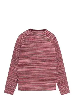 StÜssy Textu Knit Contrast Collar Crew - Red