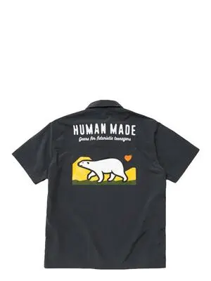 HUMAN MADE Polar Bear Camp Shirt - Charcoal