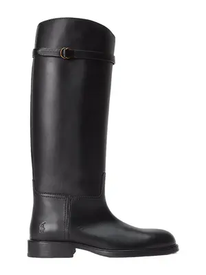 Ralph Lauren Ralph Lauren Calfskin Tall Riding Boots Black