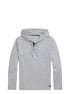 Ralph Lauren Mercerized Cotton Sleep Hoodie - Andover Heather