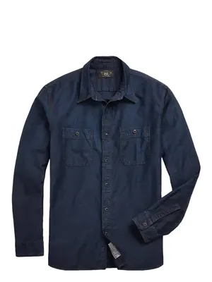 Ralph Lauren Cotton-linen Sateen Workshirt - Indigo