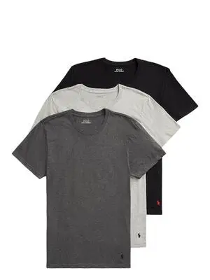 Ralph Lauren Classic Fit Wicking Crew 3-pack Grey/black