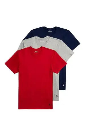 Ralph Lauren Classic Fit Wicking Crew 3-pack Rl Red/andover Heather