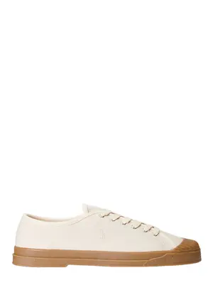 Ralph Lauren Essence 100 Canvas Cap-toe Sneaker - Winter Cream