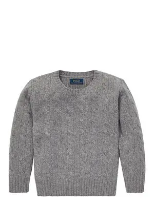 Ralph Lauren Cable-knit Cashmere Sweater - Light Grey Heather