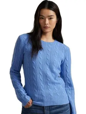 Ralph Lauren Cable-knit Cashmere Sweater - New Litchfield Blue