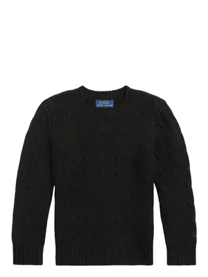 Ralph Lauren Cable-knit Cashmere Sweater - Polo Black