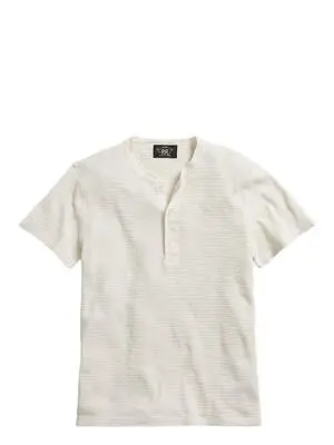 Ralph Lauren Waffle-knit Short-sleeve Henley Shirt - Paper White