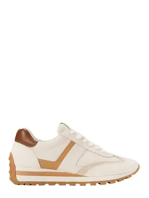 Ralph Lauren Lauren Ralph Lauren Dani Suede & Leather Sneakers Soft White/sand Multi