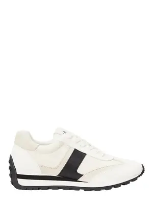 Ralph Lauren Lauren Ralph Lauren Dani Suede & Leather Sneakers Soft White/sand