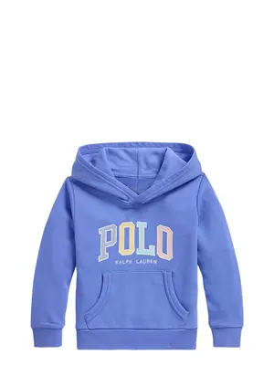 Ralph Lauren Logo French Terry Hoodie Harbor Island Blue