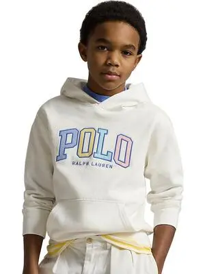 Ralph Lauren Logo French Terry Hoodie Paper White
